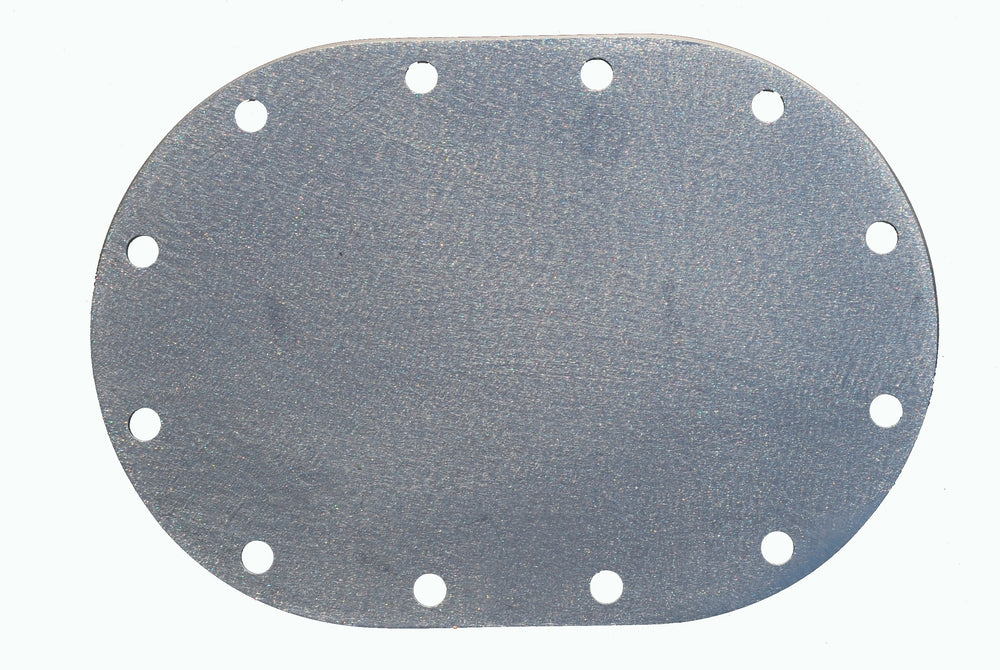 Blank Aluminum Fill Plate - 12 Bolt Oval (4" x 6")