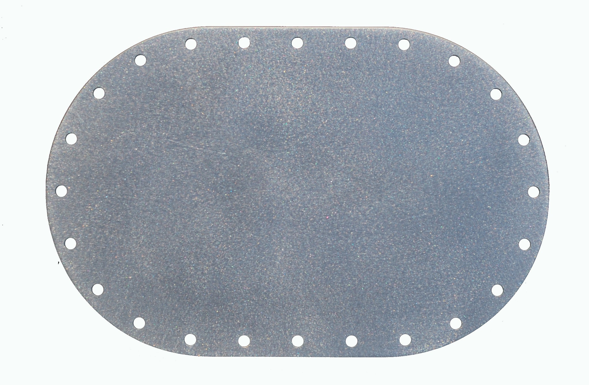 Blank Aluminum Fill Plate - Oval -24 Bolt (6" x 10")